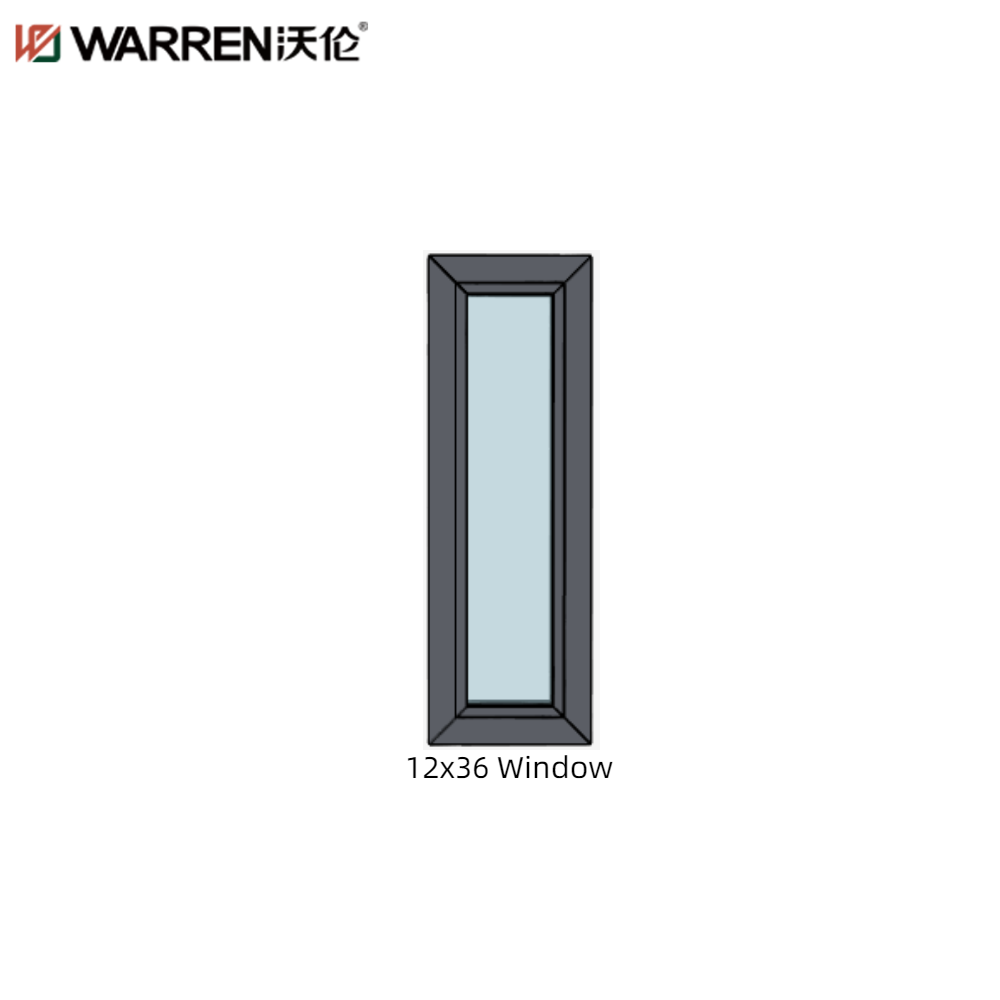 Warren 12x36 Picture Aluminium Low E Black Impact Window For Home ...