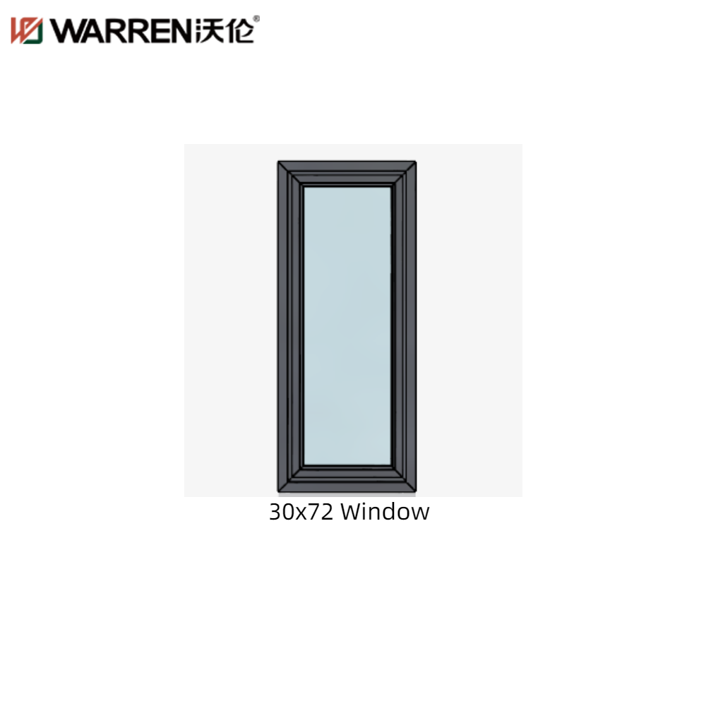Warren 30x72 Window Black Trim White Windows Residential Pass Through ...