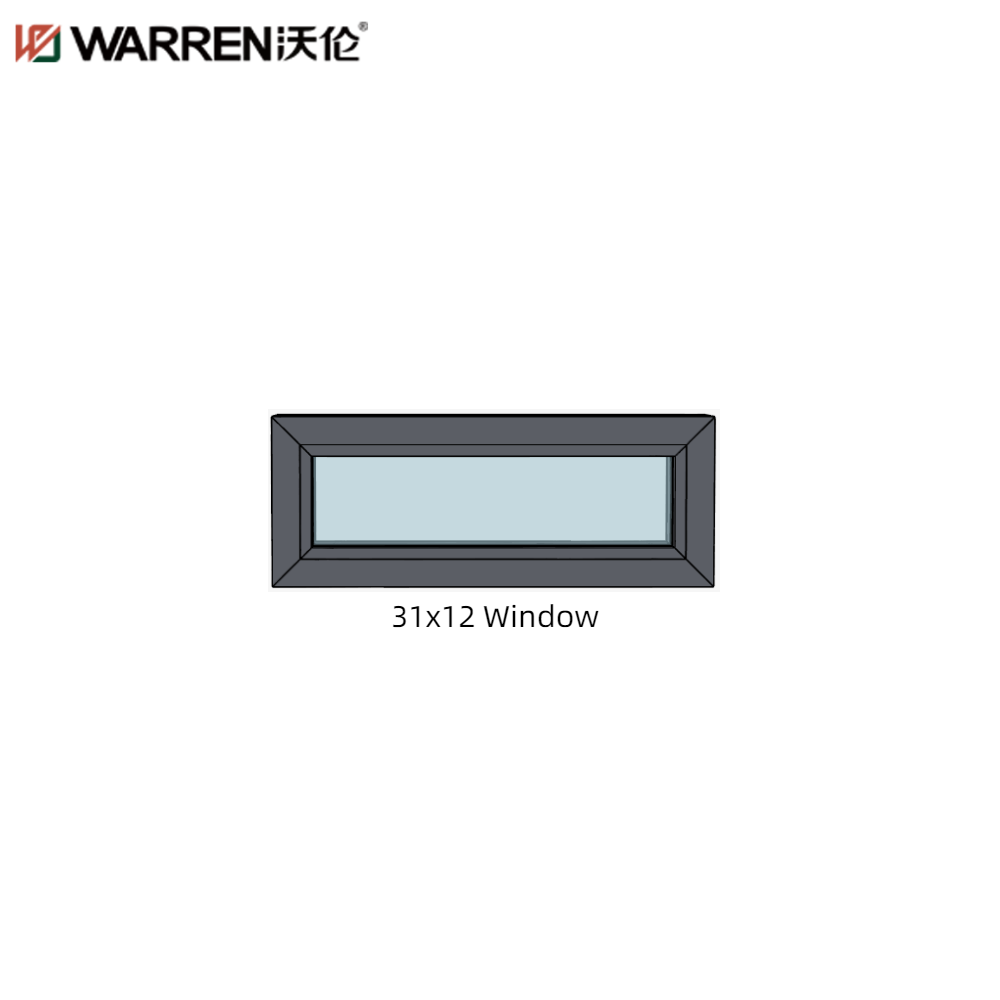 Warren 31x12 Basement Aluminium Double Glass White Custom Window Sash ...