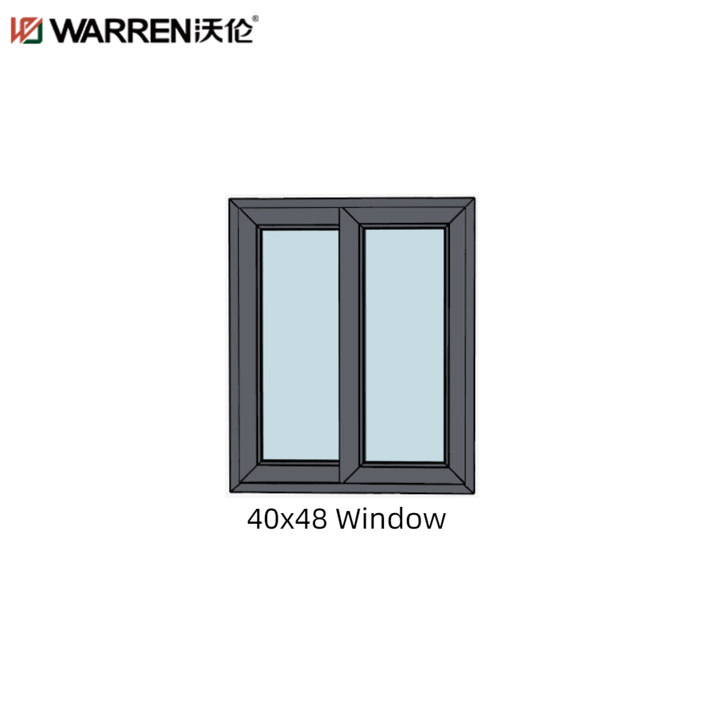 Warren 40x48 Sliding Aluminium Tinted Glass Gray Horizontal Window For ...
