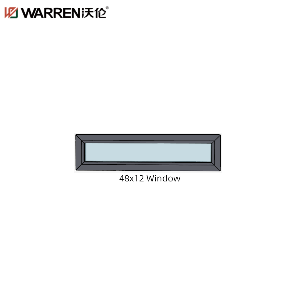 Warren 48x12 Picture Aluminium Frosted Glass Blue Storm Window With Sc ...