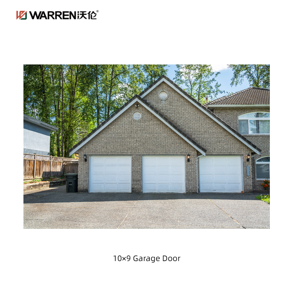 Warren 10x9 Modern Double Garage Door Exterior Door With Windows ...