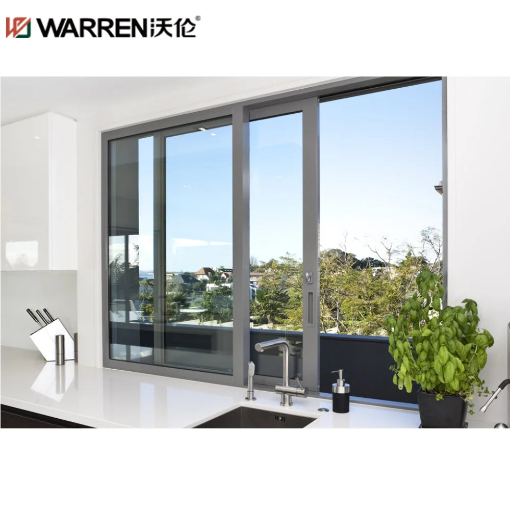 Warren Bronze Aluminum Sliding Windows Narrow Floor To Ceiling Windows ...