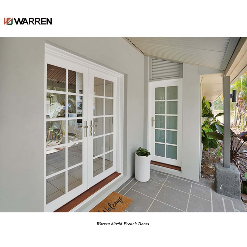 Warren 60x96 Exterior French Doors With Glass Panel Interior Double Do ...