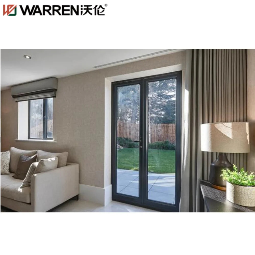 Warren 24x78 French Aluminium Double Glazing Gray Double External Door ...