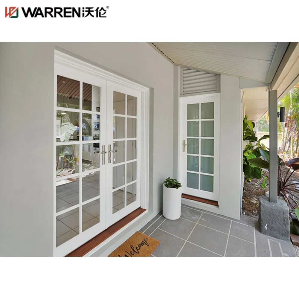 Warren 30x72 Exterior Door French 3/4 Window Front Door Modern White D ...