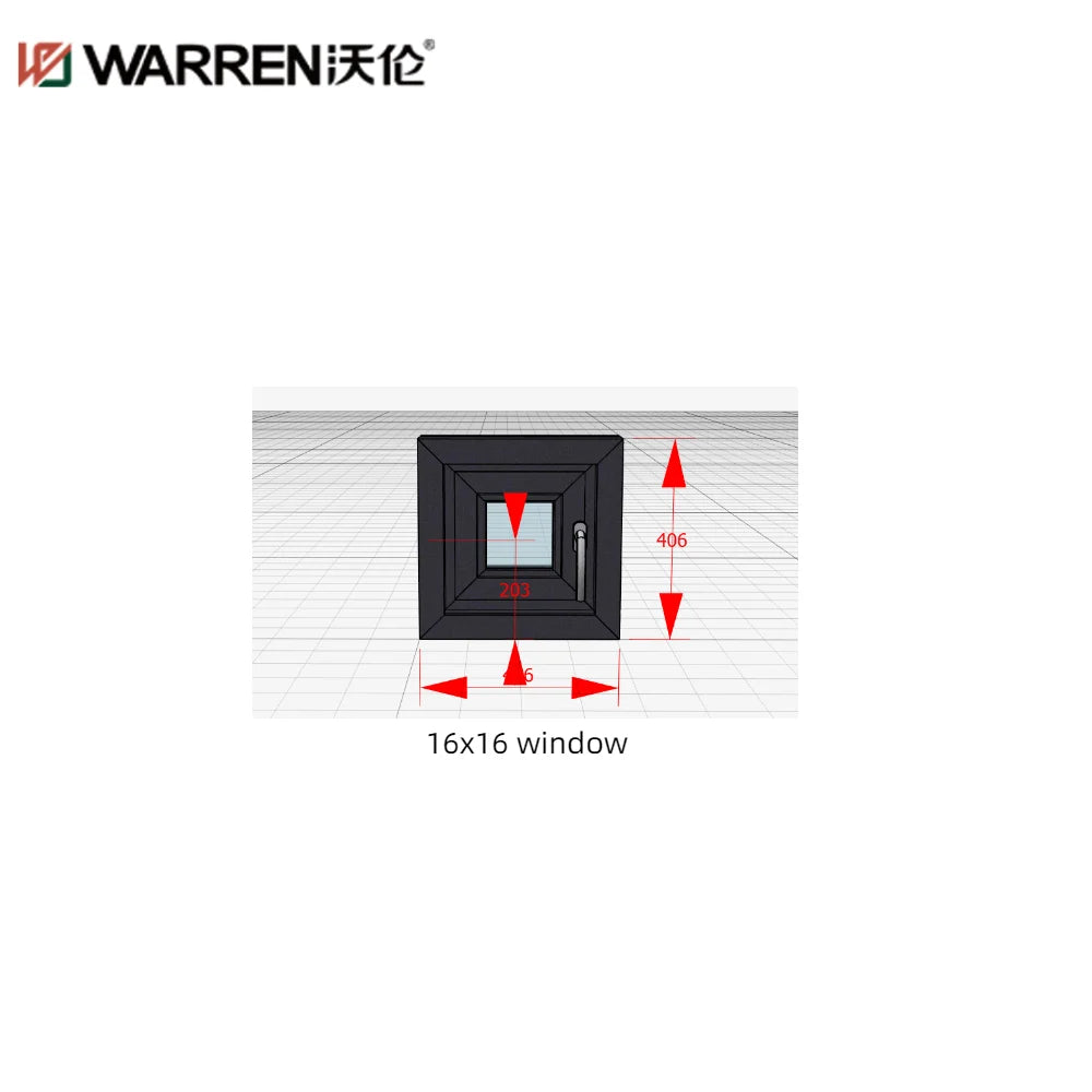 Warren 16x16 Window Double Glazed Window Pane Aluminum Double Insulate ...