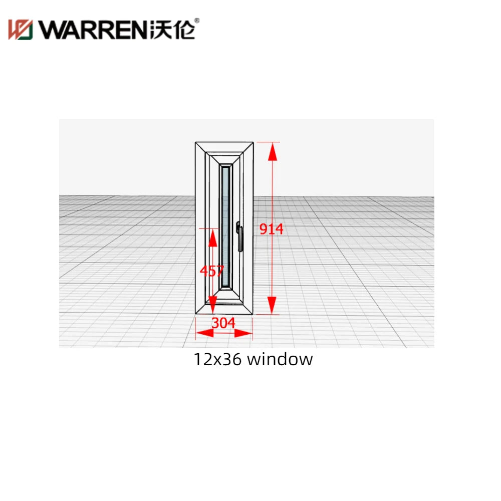 Warren 12x36 Window Triple Pane Casement Windows White Flush Casement ...