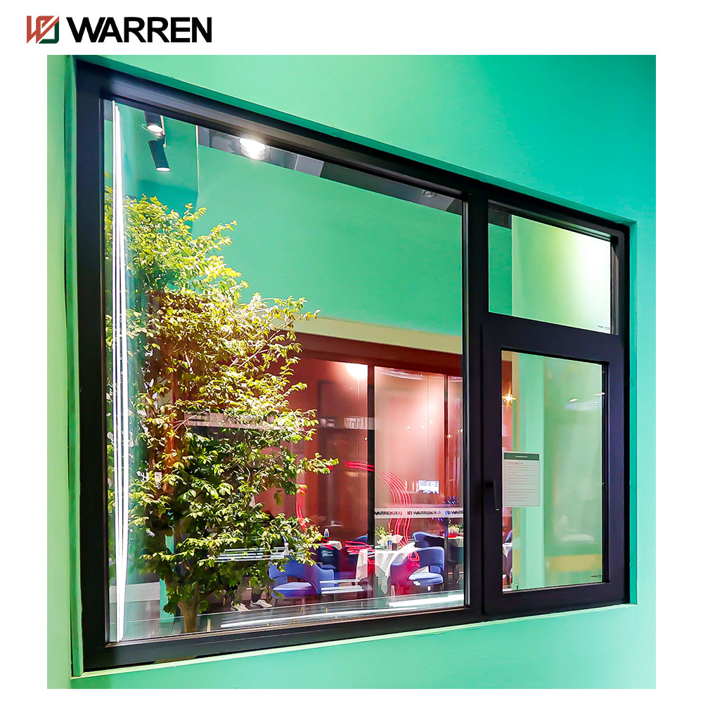 Warren 46x58 Window With White Color Hurricane Impact Aluminum Double ...
