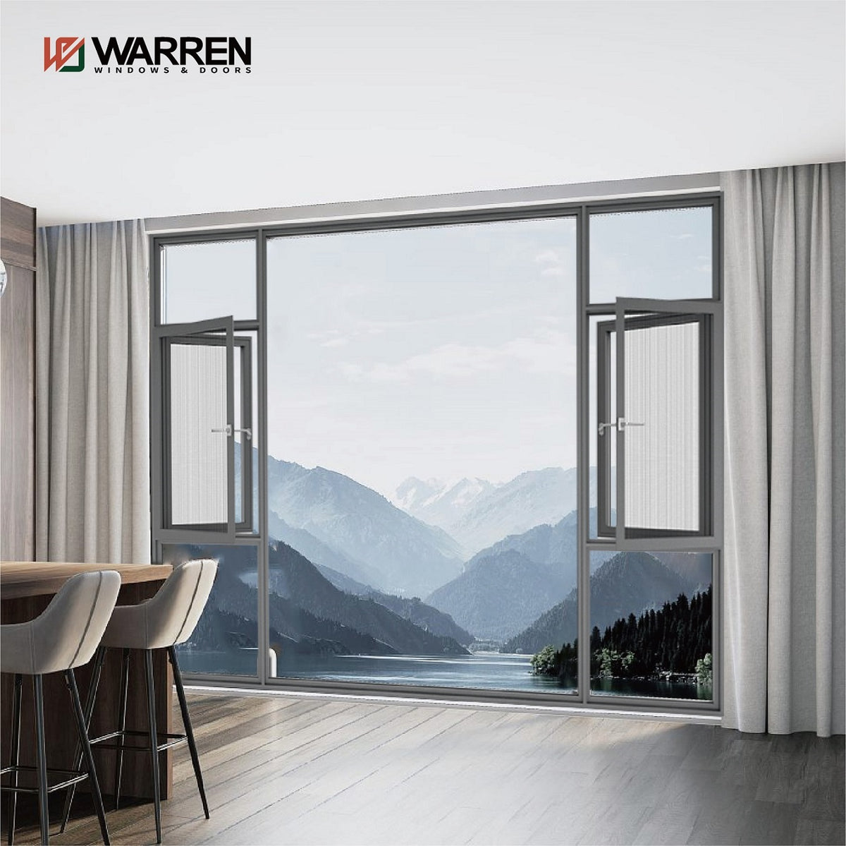 Customized Aluminum Frame Window Screen Integration Patio Window Avail ...